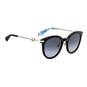 Kate Spade New York Women's Keesey/G/S Oval Sunglasses, Black, 53mm, 22mm