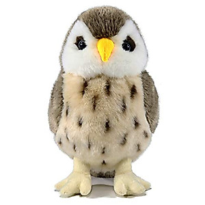 Ice King Bear Owl Stuffed Animal Luminous Eyes, Cute Plush Toy 10 Inches