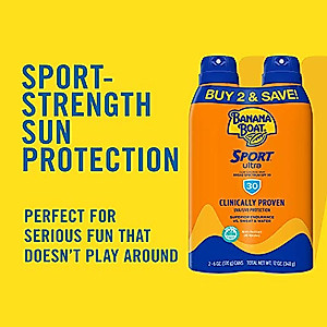 Banana Boat Sport Ultra, Reef Friendly, Broad Spectrum Sunscreen Spray, SPF 30, 6oz. - Twin Pack