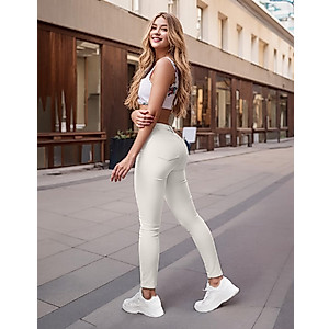 Hybrid & Company Womens Hyper Ultra Stretch Comfy Skinny Leg Work Casual Pants P44876SK Off White M