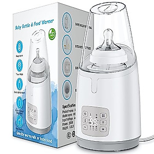 Baby Bottle Warmer, Baby Bottle Warmer for Breastmilk, Formula and Food, Fast Baby Food Heater, Milk Warmer with Defrost, Heat Baby Food Jars Function