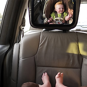 Aoutrow 360 Degree Baby Car Mirror, Rearview Baby Mirror, Safety Toddlers Rear Facing Car Seat Mirror, Crystal Clear View,Safety, Shatterproof, Adjustable