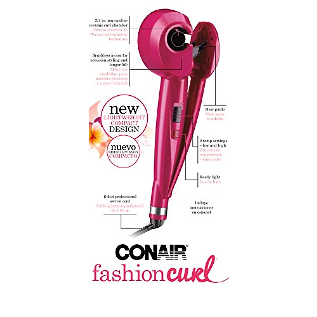Conair Fashion Curl Curling Iron, Pink