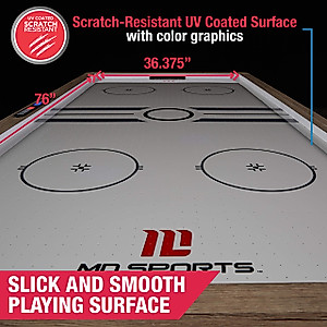 MD Sports 7' Hinsdale Air Powered Hockey Table with Pusher and Puck Set