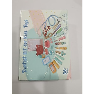 Wooden Dentist Kit for Kids, 41 Pieces Toy Medical Kit with Stethoscope & Medical Storage Bag, Montessori Pretend Doctor Kit Toys for 3 4 5 6 Years Old Boys Girls