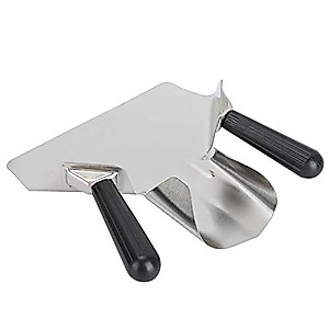 French Fry Scoop, Stainless Steel Food Chips Scoop, Heavy Duty Popcorn Scoop with Handle, Desserts Scooper(Double handle)