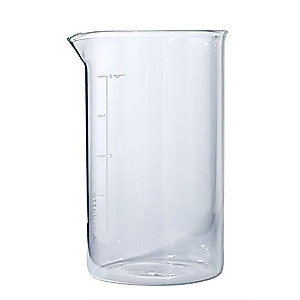 Aerolatte Universal Borosilicate Glass Replacement Carafe For French Press Coffee Makers, 5-Cup, 20-Ounce Capacity (20 oz, 600 ml)