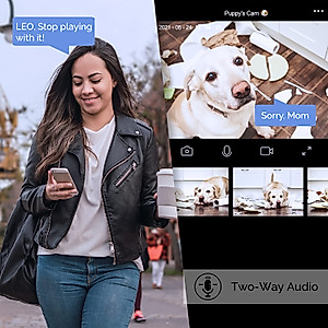 eco4life 2pack Smart IP Camera 1080P HD Resolution WiFi, Night Vision Motion Detection and Push Notification 2way Audio 24/7 Monitoring Security White Color Mini Size