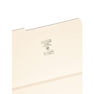 Smead File Folders, Reinforced 1/3-Cut Tab, 1-1/2" Expansion, Legal Size, Manila, 50 Per Box (15405)