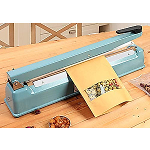 VOTOER 16 inch Manual Impulse Bag Hand Heat Sealer Machine, Bag Sealer Heat Sealing Closer Tool Poly Tubing Plastic Bag, 2 Free Replacement Kit