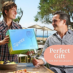 Wine Glasses Set of 4 – 22oz Elegant Wine Glass Gift Set – Modern Long Stem Crystal Wine Glasses for White & Red Wine – Hand Blown Lead-Free White Wine Glass Set for Restaurant & Home Bar Use