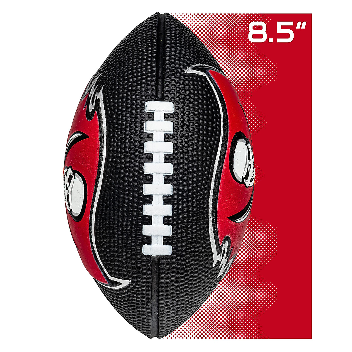 Franklin Sports NFL Tampa Bay Buccaneers Football - Kids Foam Football - Soft Football - Mini Size - Perfect for Gameday - 8.5" 3D Logos!