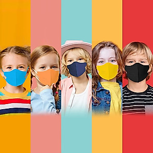 Kids KN95 Face Masks 50 PCS for Children 5-Ply Breathable Safety Mask with Adjustable Elastic Ear Loops Multicolor-2