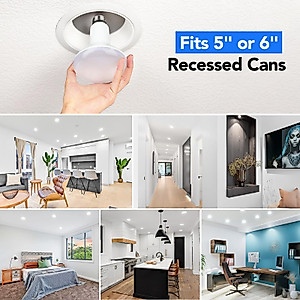 Maylaywood BR30 LED Light Bulbs Indoor Flood Light, 90W Equivalent, Dimmable, Daylight White 5000K, 950LM, E26 Base, 9W LED Recessed Can Bulb, 6-Pack