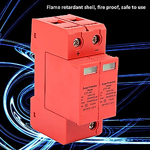 Protective Arrester Device，Home Lightning Protection DC 1000V 2P 20KA to 40KA Low Voltage Arrester Device for Lightning Protection Power Distribution and Control Appliances