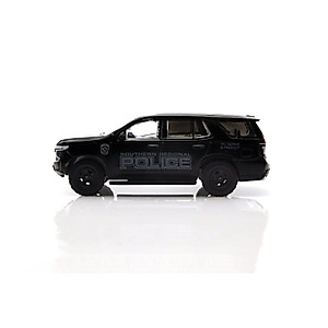 ModelToyCars 2021 Chevy Tahoe Police Pursuit Vehicle, Black - Greenlight 30342 - 1/64 Scale Diecast Car
