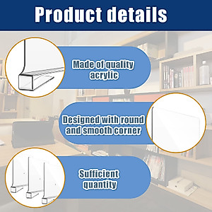 Clear Acrylic Shelf Dividers for Closet Organization Transparent Closet Shelf Divider Organizer Multi Functional Wood Closet Separator for Storage in Bedroom, Kitchen, Office (16 Pieces)