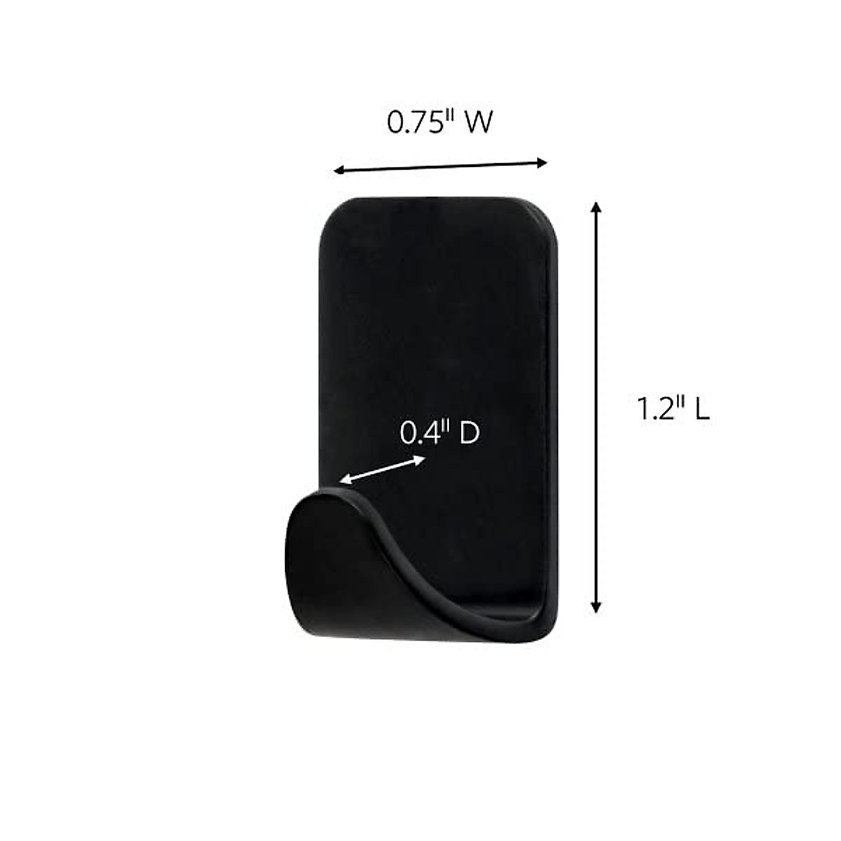 Command 3M [Removable]: Small Matte Black Hooks [4 Hooks/Pack] (Matte Black)