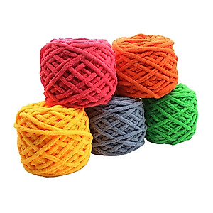 83-100g/1pcs Yarn for Hand Knitting Crochet Hat Soft Milk Cotton Yarn Thick Wool Yarn (Color : 06 Water Blue)