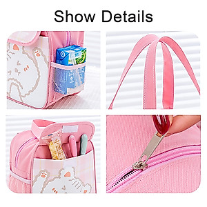 Kawaii Lunch Bag for Women Picnic Bag Outdoor Insulated Cooler Tote Bag Cute Animes Lunch Bags Large Capacity