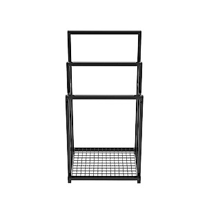 Maliacife Towel Racks for Bathroom,Freestanding Towel Rack Holder, 3 Tier Blanket Rack Stand with Metal Shelf for Living Room Outdoor,Bathroom Accessories,(3-Tiers, Black)