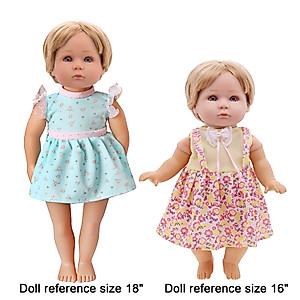MLcnleS Alive Baby Doll Clothes and Accessories - 12 Sets Girl Doll Clothes Dress for 12 13 14 15 16 Inch Doll, Baby Doll Clothes - Doll Outfits Accessories w/Hairpin & Underwear for Doll Gift