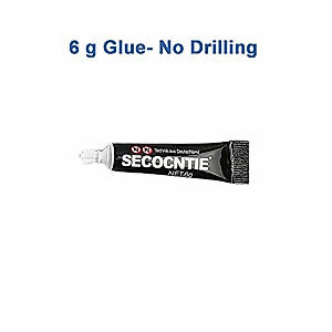 Towel Bar Replace Parts - 4 Screw +4 Anchors + 2 Base Plate +Hexagonal Wrench +Glue for Wall Mount Towel Bar Replacement