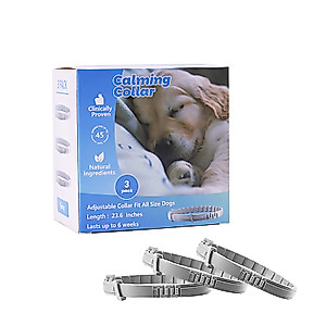 LAKETANEY Calming Collar for Dogs,Dog Pheromones Collar,Dog and Puppy Stress Reliever Relaxing Comfortable,Effective Improvement Barking, or Separation Anxiety (3PC)