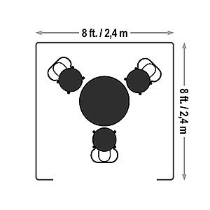 Sojag 8' x 8' Sanibel I Hardtop Gazebo Outdoor Weather-Resistant Aluminum Frame Sun Shelter Light Grey