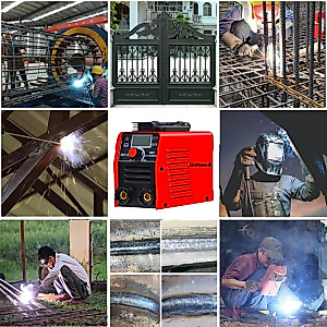 EinNana Welder Machine 110V/120V,Stick MMA Welding Machine IGBT Smart VRD Hot Start with Welding pliers 、Ground Wire、mask 、gloves and 5 welding rods .fits Below 3.2mm Welding rods.