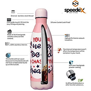 Speedex Vacuum Insulate Hot & Cold Water Bottle School/Gym/Home/Office/Boys/Girls/Kids with Leakproof Sipper CapAnd BPA Free(Pink 500ML)