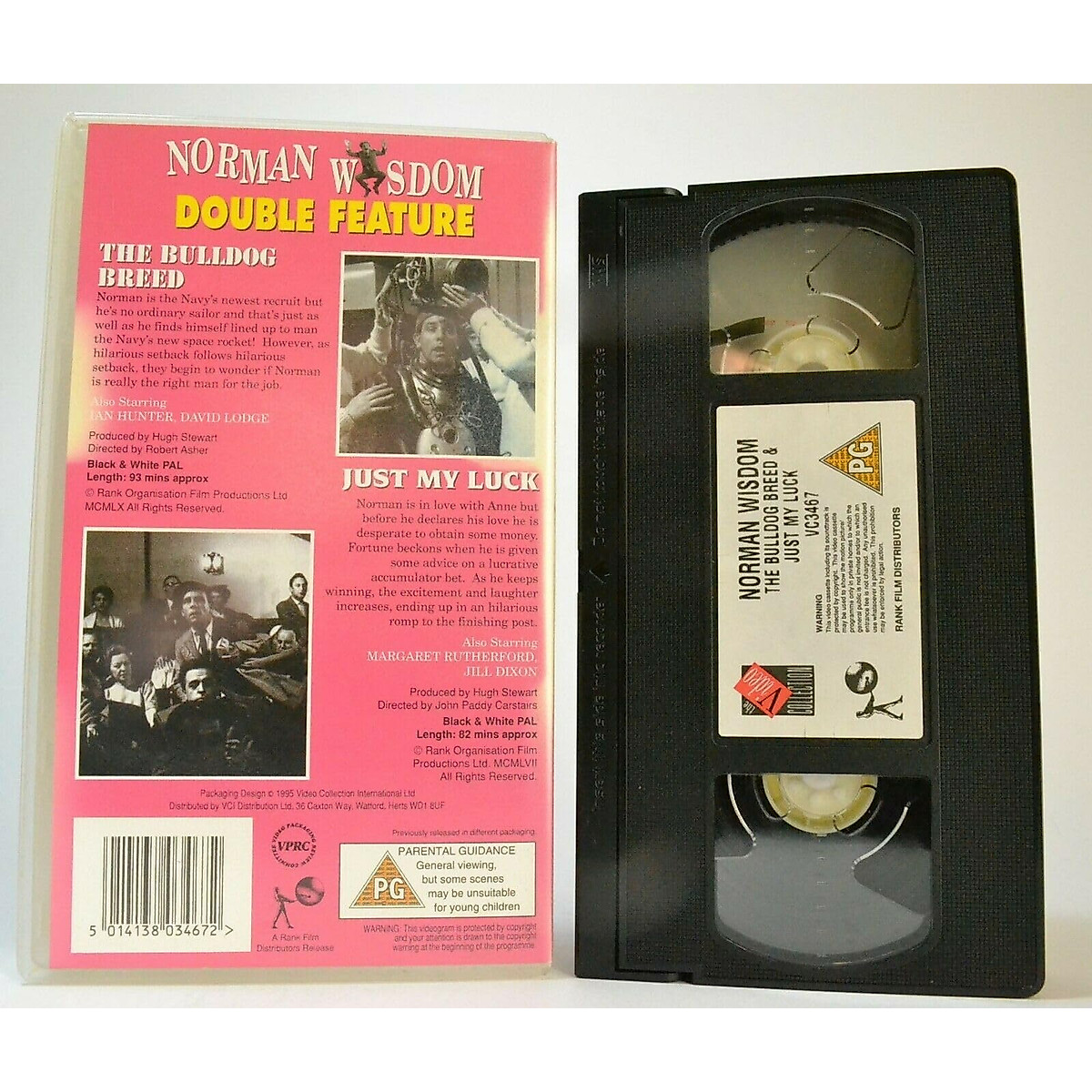 The Bulldog Breed / Just My Luck [Norman Wisdom Double Feature] Comedy - Pal VHS