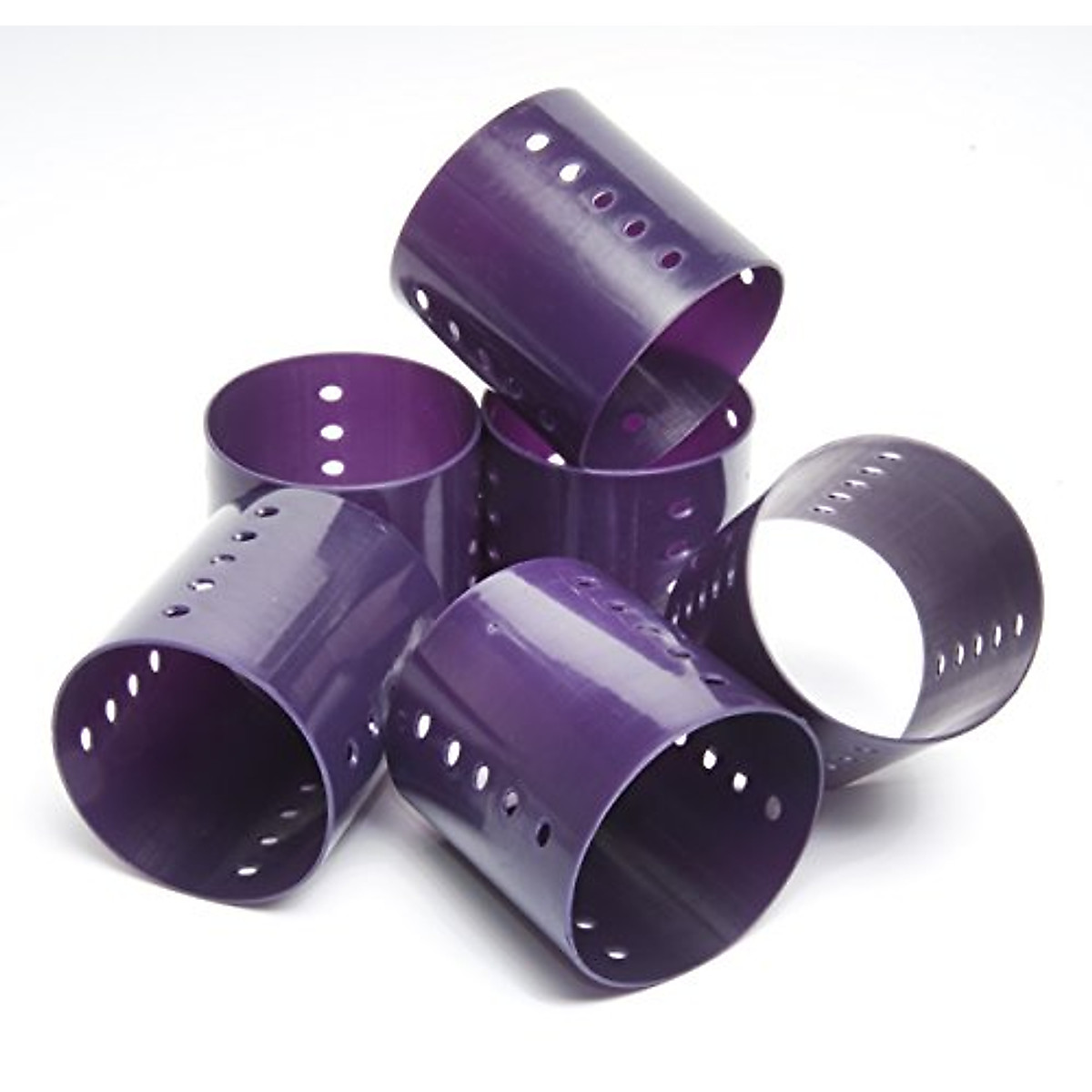 Diane Magnetic Rollers Pack of 6 Hair Rollers for Women and Girls Diameter 3 Inch Purple, 6 Count (Pack of 1)