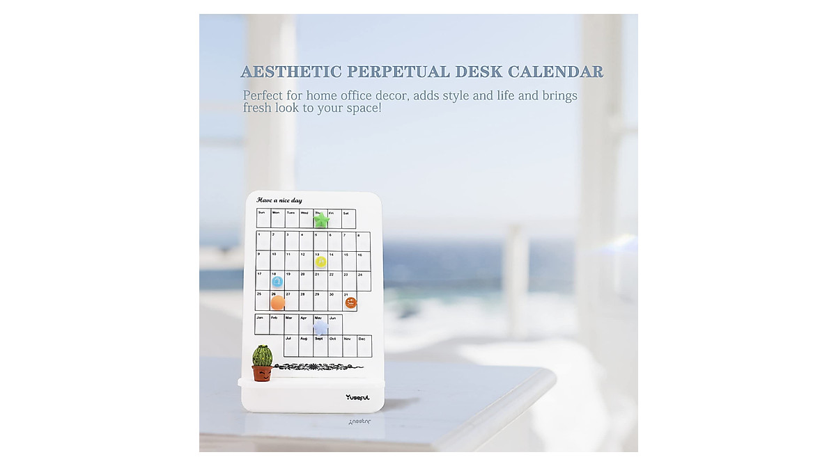 Yuseful Acrylic Desk Calendar - Unique & Functional Decor