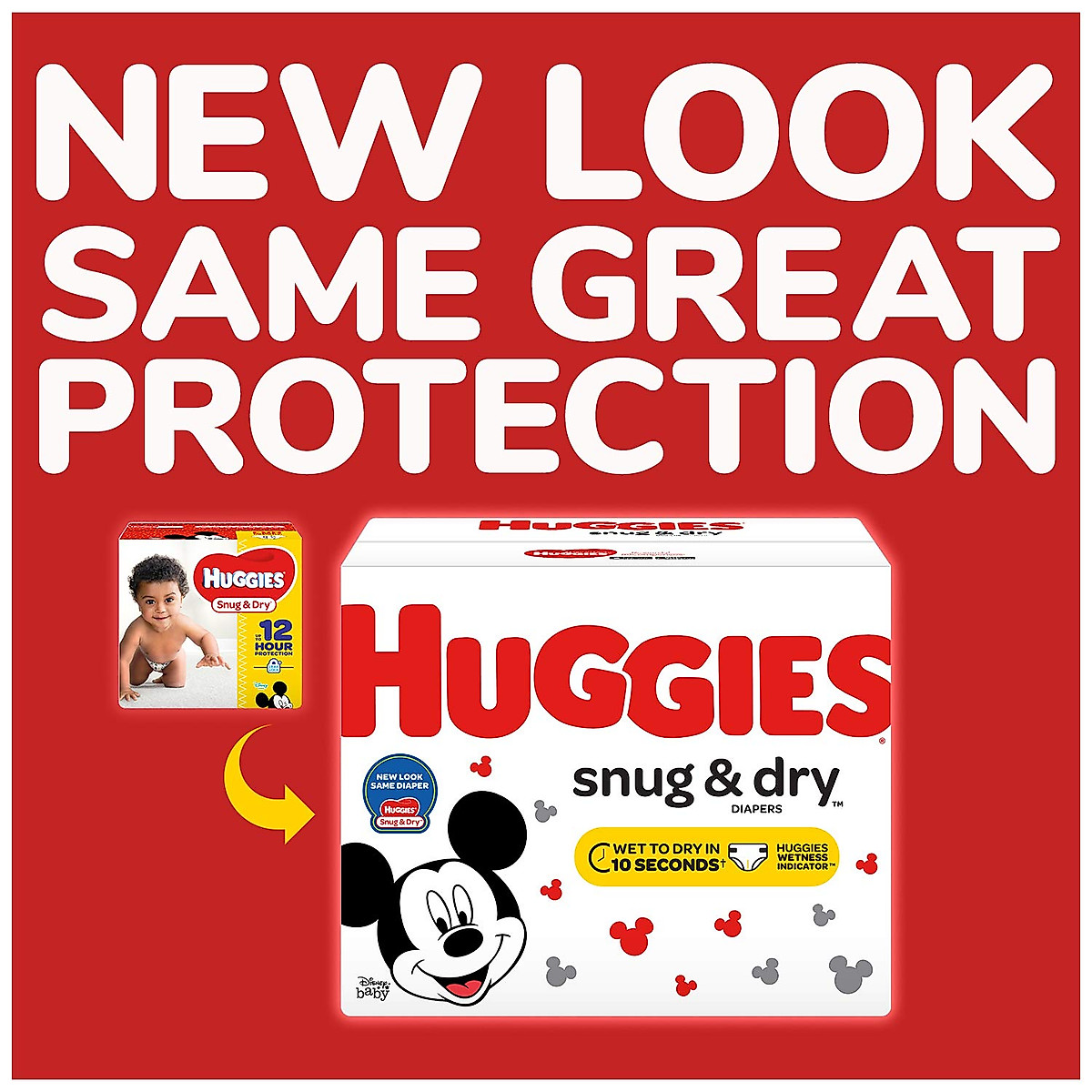 Huggies Snug & Dry Baby Diapers, Size 3, 34 Ct