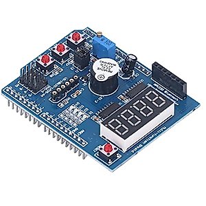 Kadimendium Multifunctional Expansion Module, 70x50mm Digital Display 4 Digit Development Board Adjustable Potentiometer for Wireless Experiment