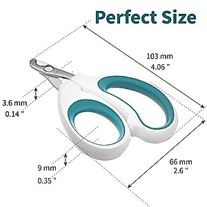 Cat Nail Clipper, Claw Trimmer Made of Stainless Steel, Clean Cut, No Shred, Mirror Finish. Small Animal Nail Clippers for Cats, Kittens, Bunny, Kittys, Puppy, Rabbit, Gatos, and More Pet