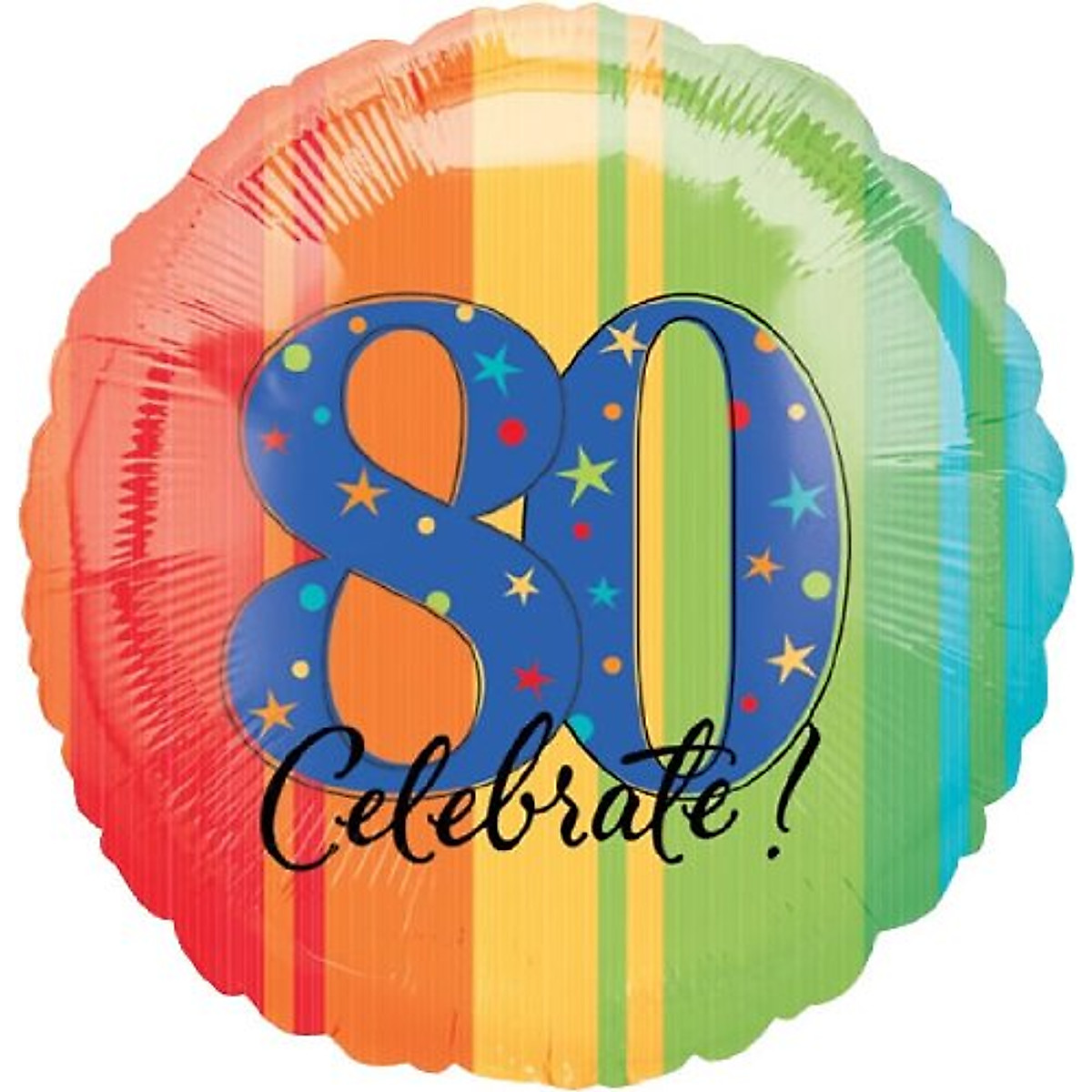 Anagram International Aged to Perfection a Year to Celebrate 80 Balloon, 18", Multicolor