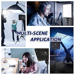 2-Pack Photography Lighting Kit, NiceVeedi 22W LED Video Light Kit, 2900-7000K Dimmable Studio Light with Tripod Stand, 73" Stream Light for Video Recording