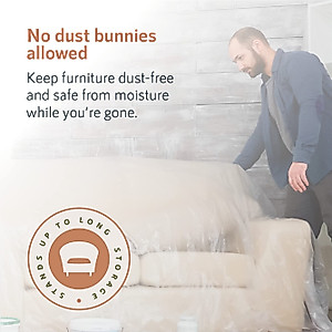 30 Pack- Painter Plastic Drop Cloth for Painting - Sheets for Painting, Cover for Floor, Furniture Dust Cover- Dust-Proof, Water Proof, 9x12 Plastic Tarp Disposable Plastic Sheeting in Bulk