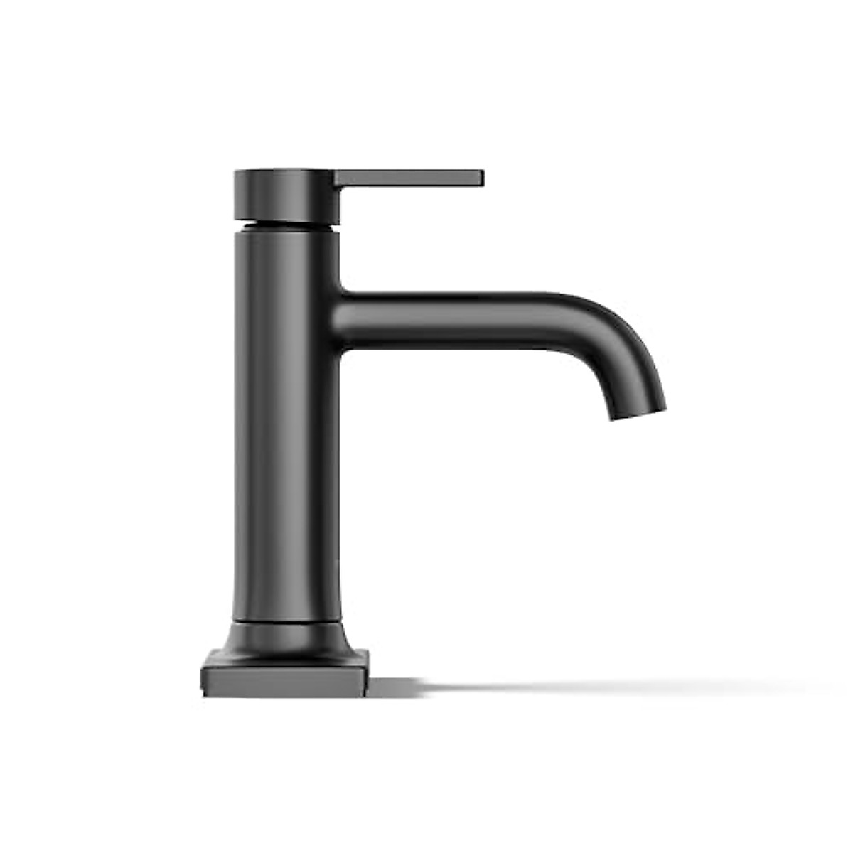 Kohler 28126-4-BL Venza Bathroom Sink Faucet, 1 Hole, Single-Handle Bathroom Faucets with Clicker Drain, 1.2 gpm, Matte Black