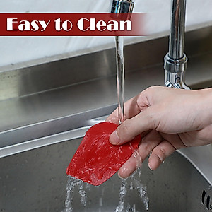 4 Pcs Pan Scraper Tool, Plastic Scraper Tool, Kitchen Pot Food Scraper Non-Scratch Scraper, Multifunctional Scraper Tool for Kitchen for Cleaning Grease Burnt Food