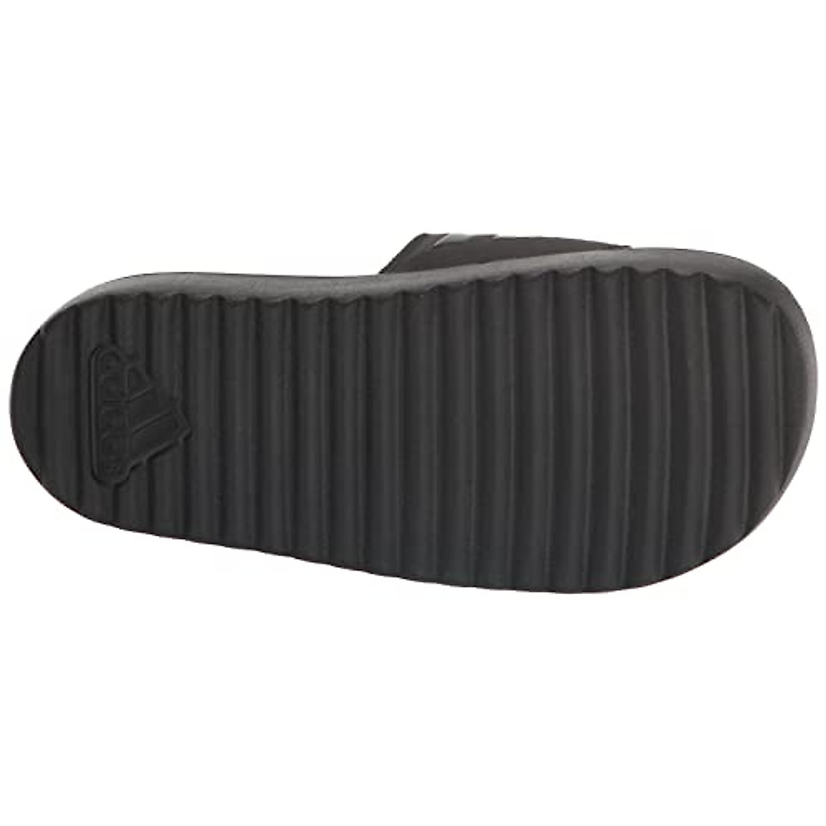 adidas Women's Adilette Platform Slide Sandal, Black/Black/Black, 7