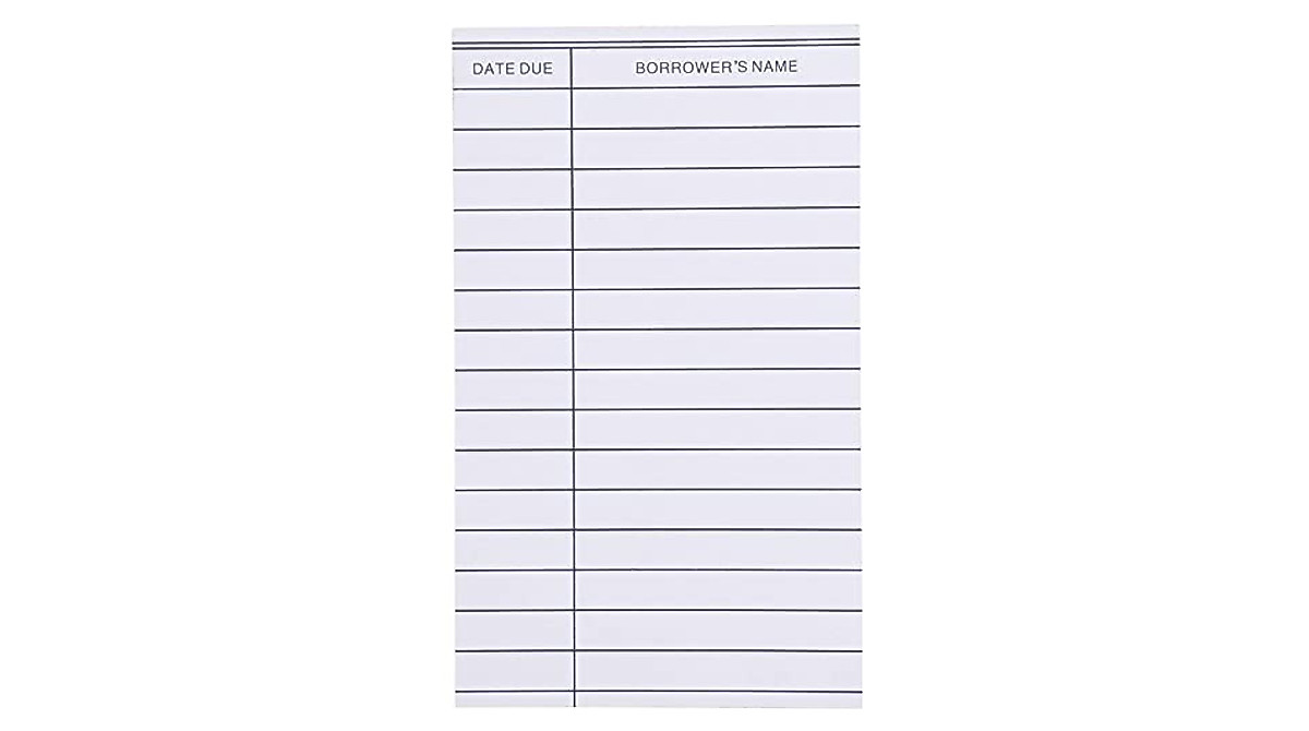 250-Pack Library Cards for Easy Book Tracking