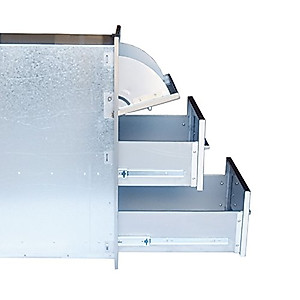 SUNSTONE BA-DPCF17 Beveled Frame Paper Towel Combo Drawer, 17"