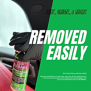 3D LVP Interior Cleaner - Removes Dirt, Grime, Grease, Oil & Stains from Leather, Vinyl & Plastic - Great for Seats, Steering Wheels, Door Panels, Dashboards - Car, Office, Home Use - 1 Gallon