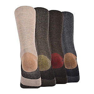 Timberland 4-Pack Comfort Crew Socks, Brown, Men's 6-12