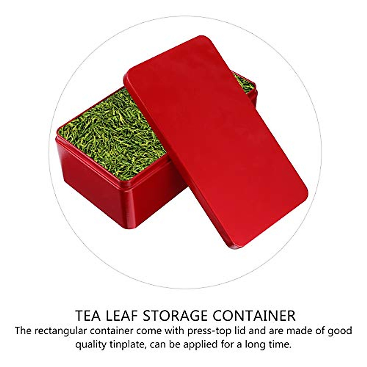 Hemoton 2pcs Metal Rectangular Empty Hinged Tins Box Containers Empty Tin Storage Container for Treats Candy Gifts Favors Red+ Black