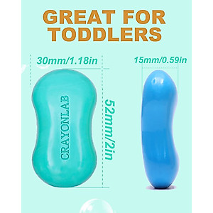 AIERVEN Crayons for Toddlers Palm Grip Jumbo Baby Crayons 24 Colors Washable Non-Toxic Paint Crayons Toys for Kids 3+ (Soap)