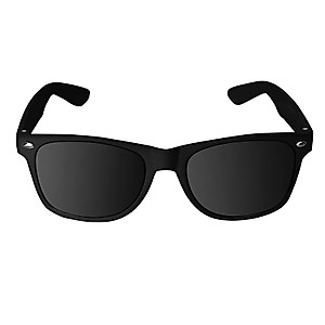 Super Z Outlet Plastic Vintage Retro Style Sunglasses Classic Shades Eyewear Party Prop Favors (12 Pairs) (Black)